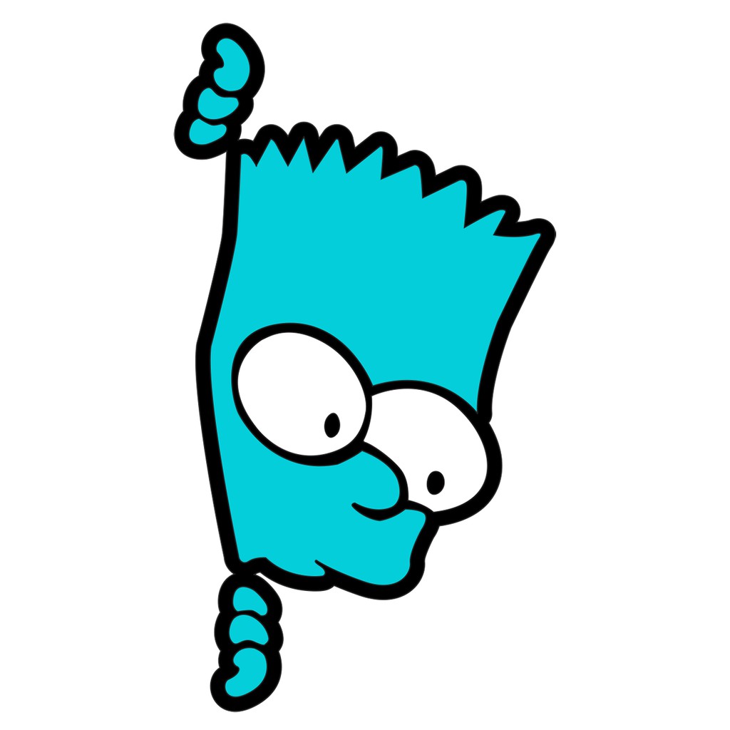 Bart Simpson Blue Waterproof Sticker | Shopee Philippines