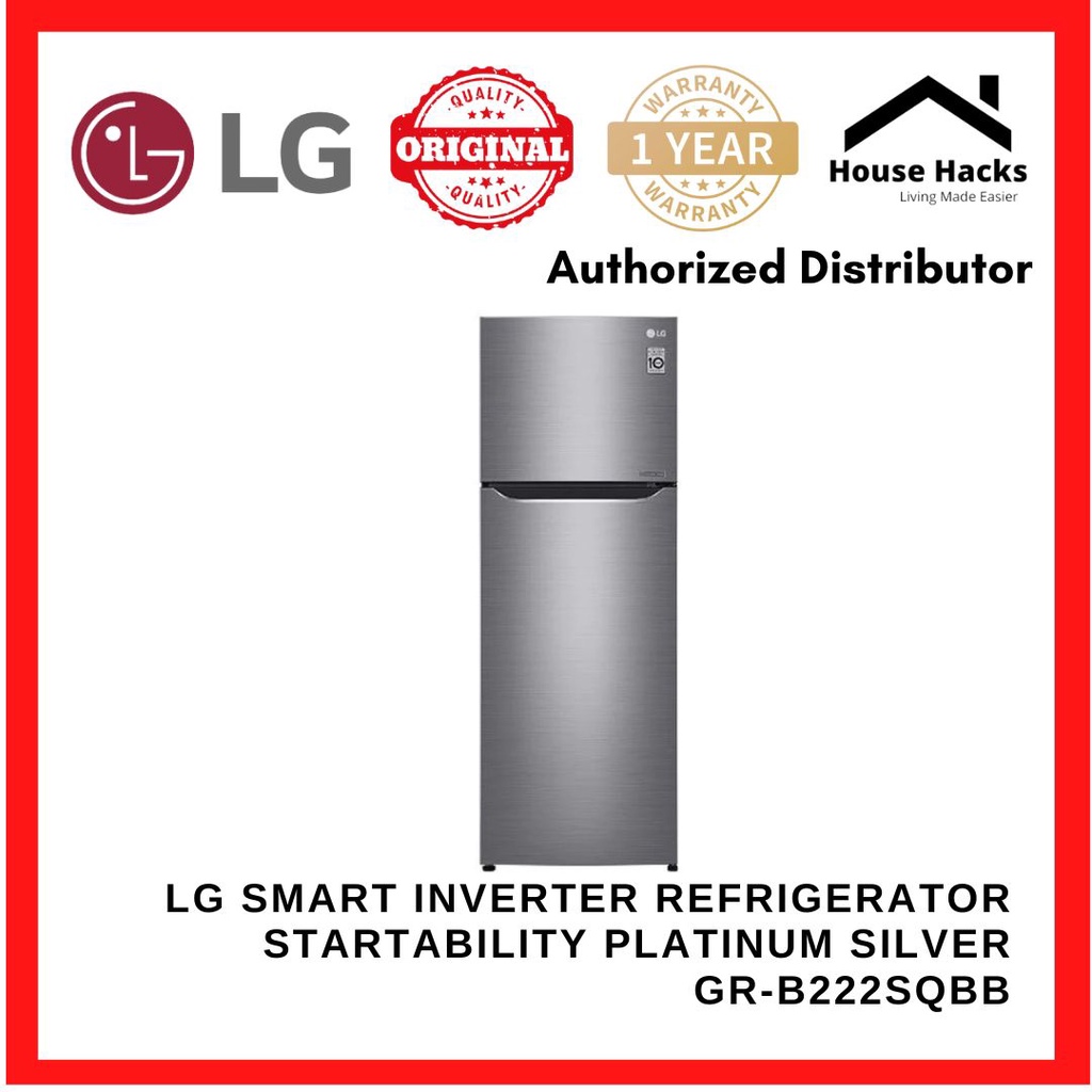 LG Smart Inverter Refrigerator Startability Platinum Silver GR-B222SQBB ...
