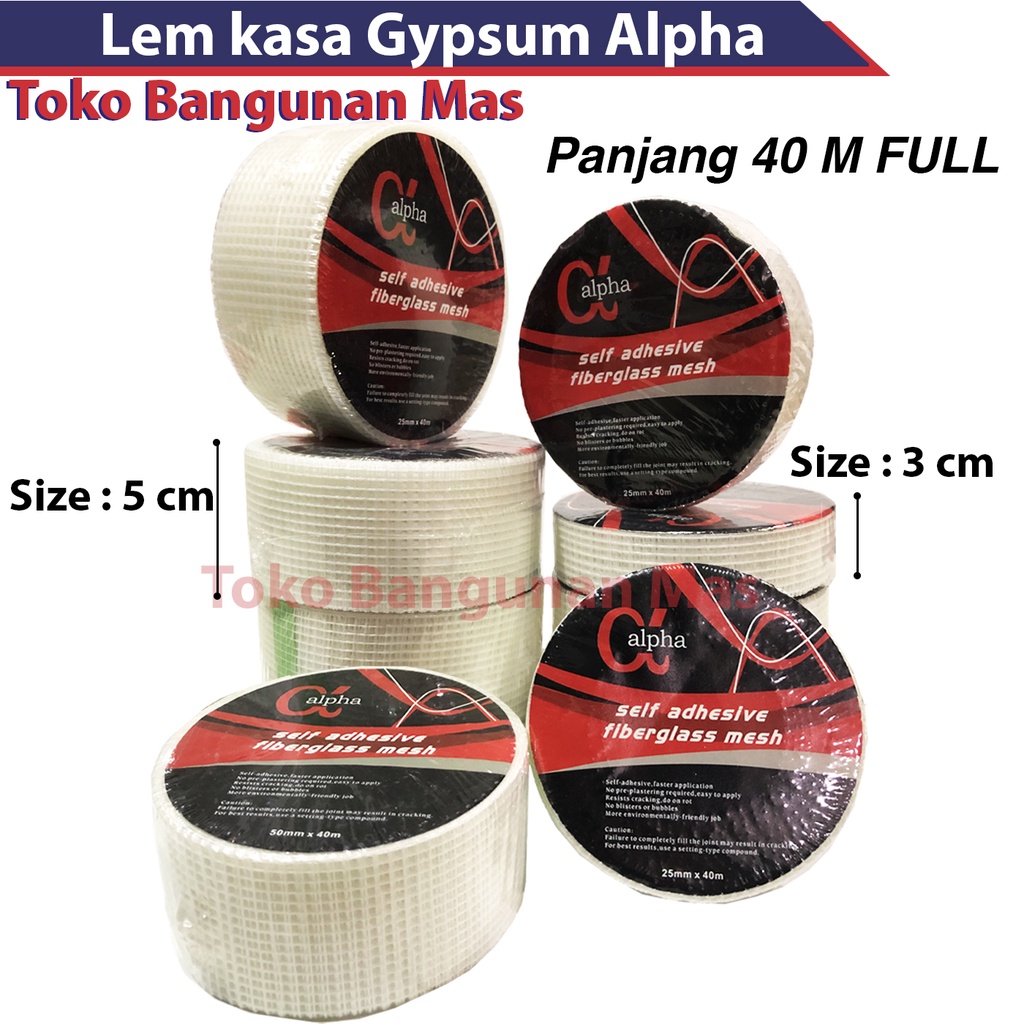Gypsum Duct Tape Gypsum Gauze Glue 3cm / 5Cm x 40M 1 "/2 inch Fibertape ...