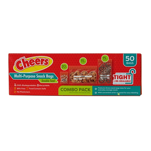 All About BAking-Cheers Multi-Purpose Snack Bags (S) 50's | Shopee ...