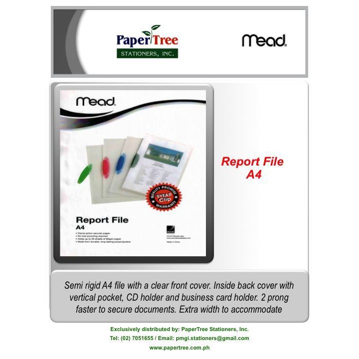 MEAD REPORT FILE A4 (FOLDER) | Shopee Philippines