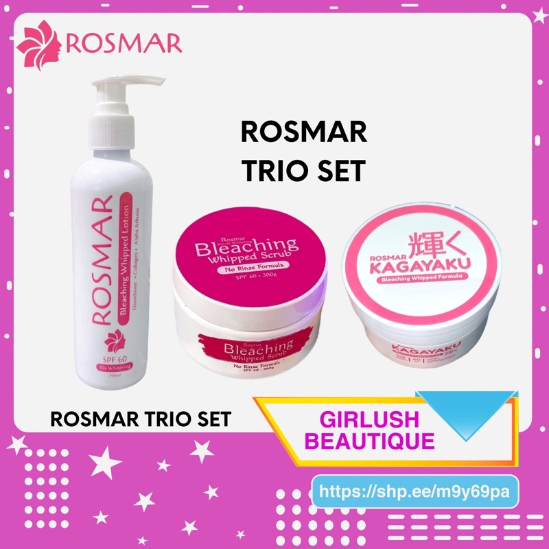 Rosmar Trio Set (Bleaching Whipped Scrub 300g + Bleaching Whipped ... Rosmar Trio Set (Bleaching Whipped Scrub 300g + Bleaching Whipped ...