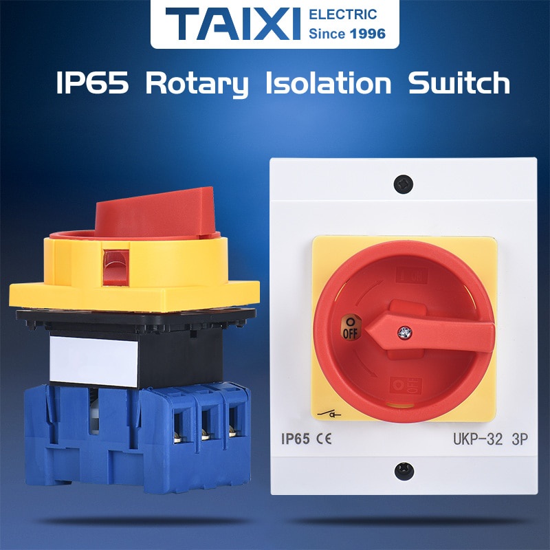 IP65 Padlock Rotary Isolator Cam Switch 20A OFF-ON 0-1 4 Poles 8 ...