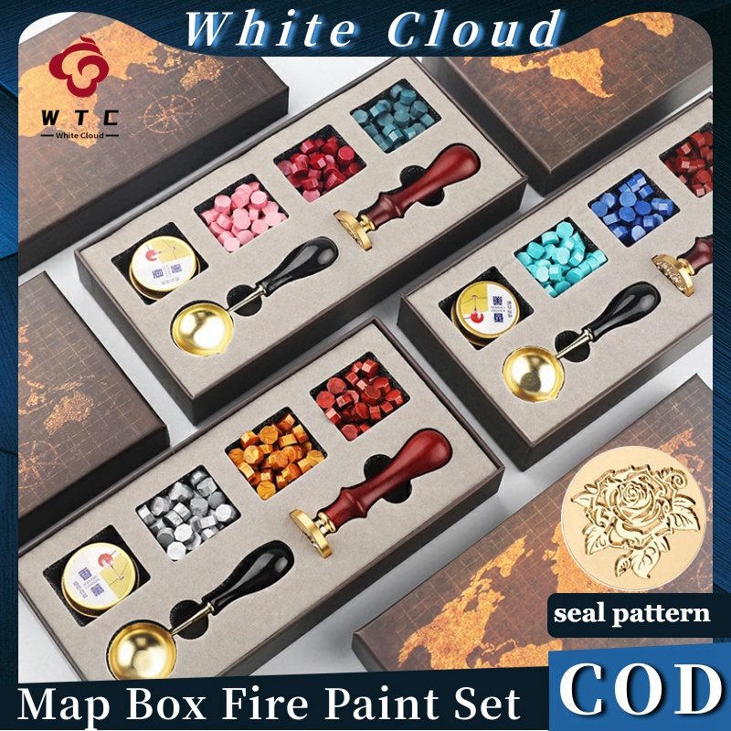 WTC* Multifunctional detachable spoon DIY custom stamp wax seal box for ...