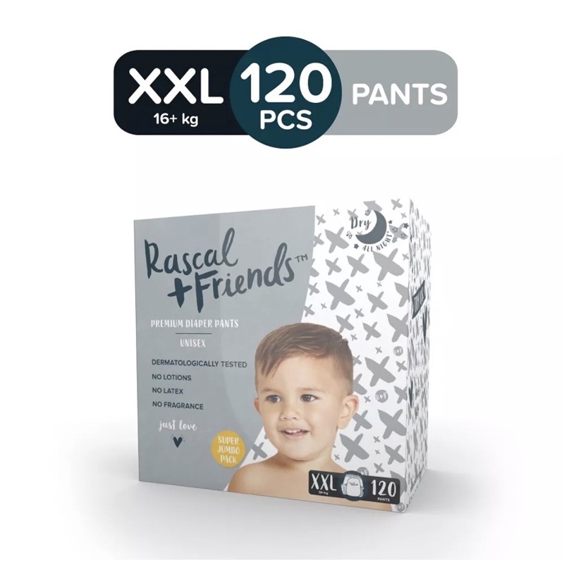 RASCAL FRIENDS Pants Super Jumbo Box XXL 16 Kgs 40 Pcs X 3 120 