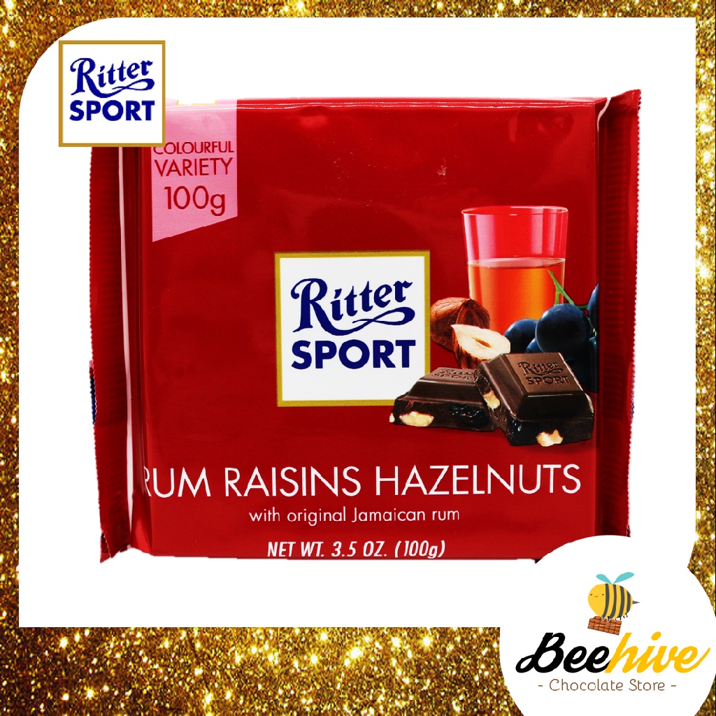 Ritter Sport Rum & Raisin Hazelnuts 100g (Non-Halal) | Shopee Philippines