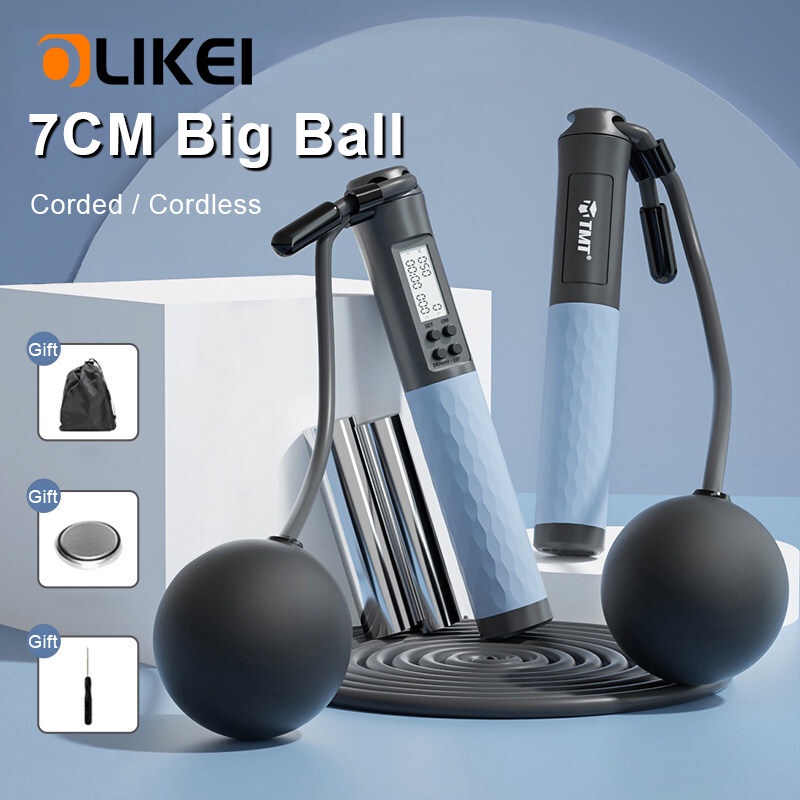 OLIKEI Corded/Cordless Bearing Jump Rope Intelligent Counting ... OLIKEI Corded/Cordless Bearing Jump Rope Intelligent Counting ...