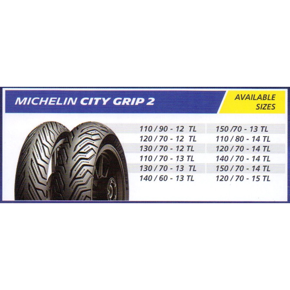 MICHELIN CITY GRIP 2 TUBELESS TIRE / GULONG SIZE 13 (choose) | Shopee ...