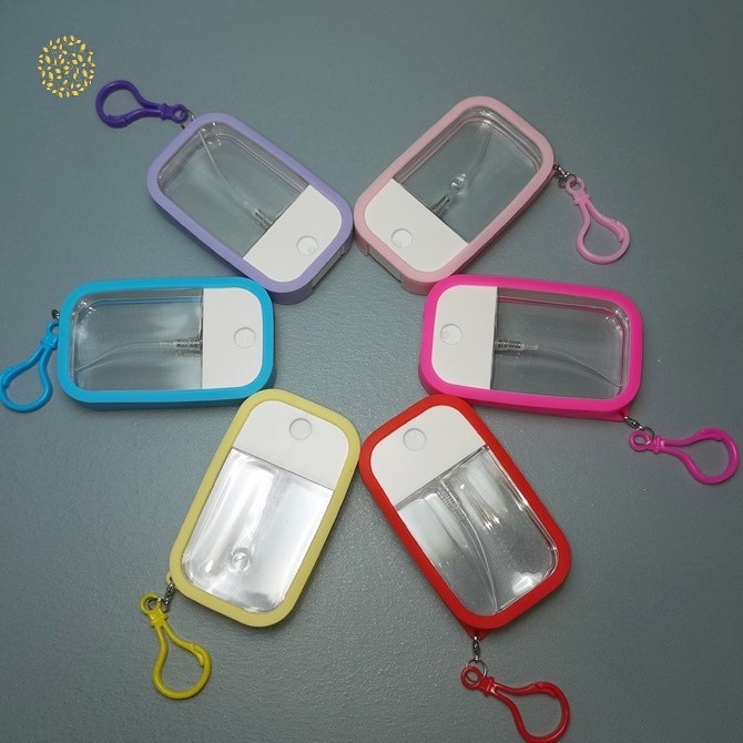 45 ml alcohol spray bottle + silicone case + keychain One time ...