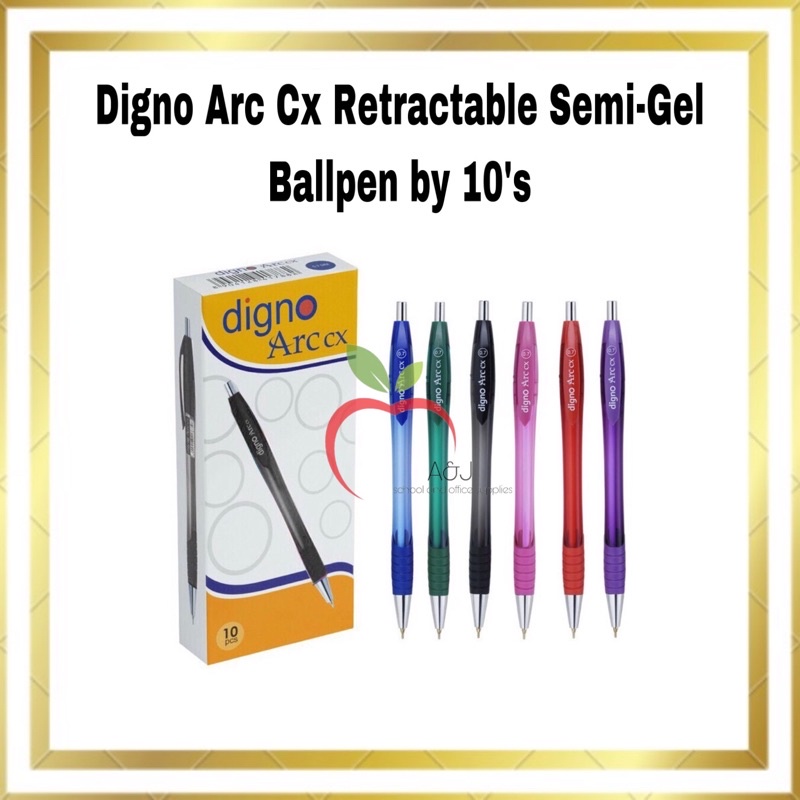 Digno Arc Cx Retractable Semi-Gel Ballpen by 10's | Shopee Philippines