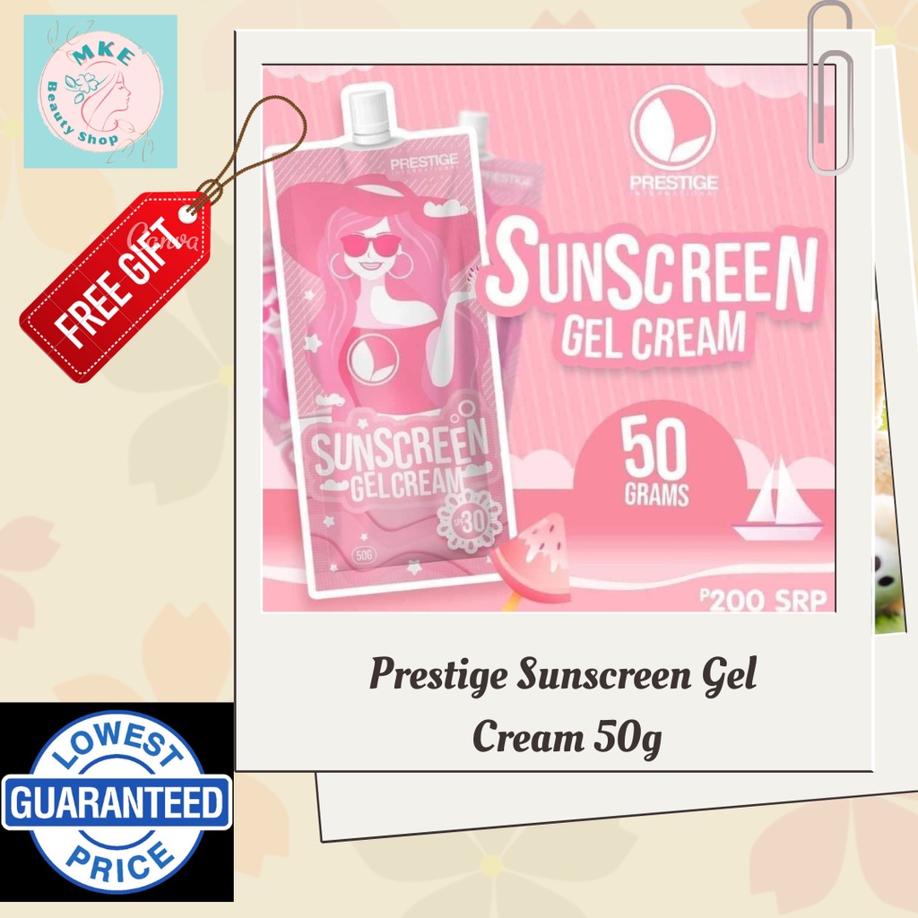 Prestige Sunscreen Gel Cream 50g | Shopee Philippines