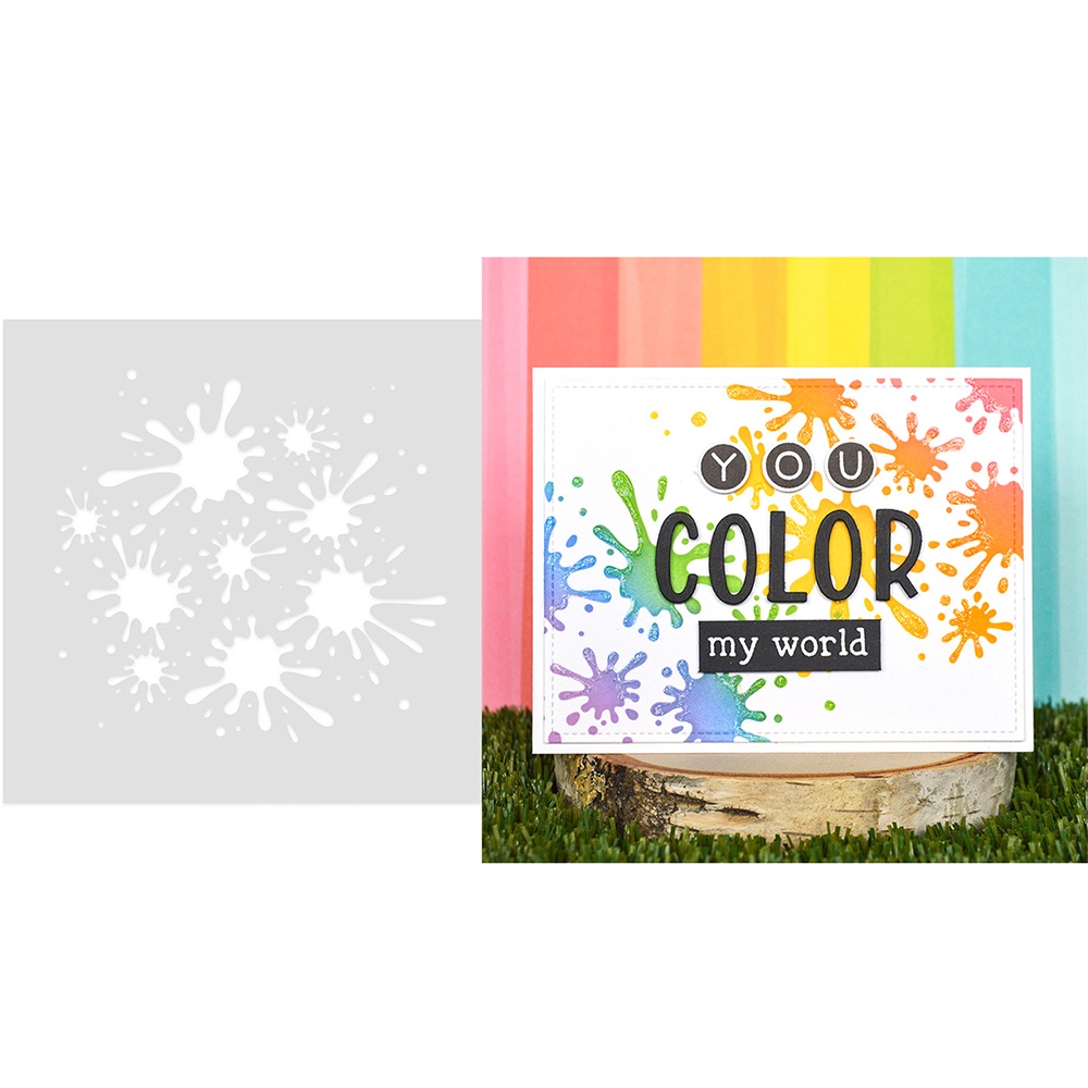 Paint Splatter Background Stencil Plastic Stencils Painting Template ...