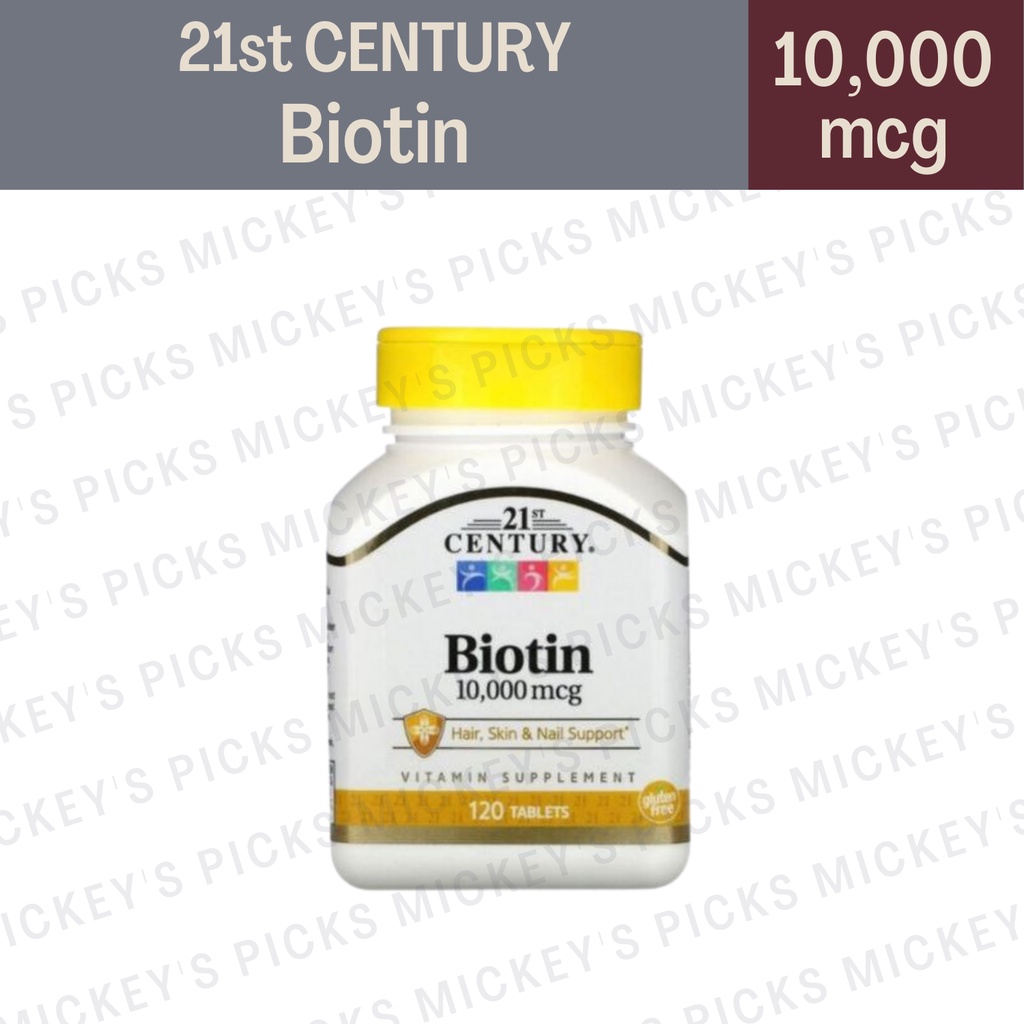 21st Century | Biotin 10,000 mcg, 120 Tablets | Shopee Philippines