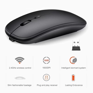 Wireless Mouse 2.4G Rechargeable Mice Ultra-Thin Silent Mouse Mute For ...