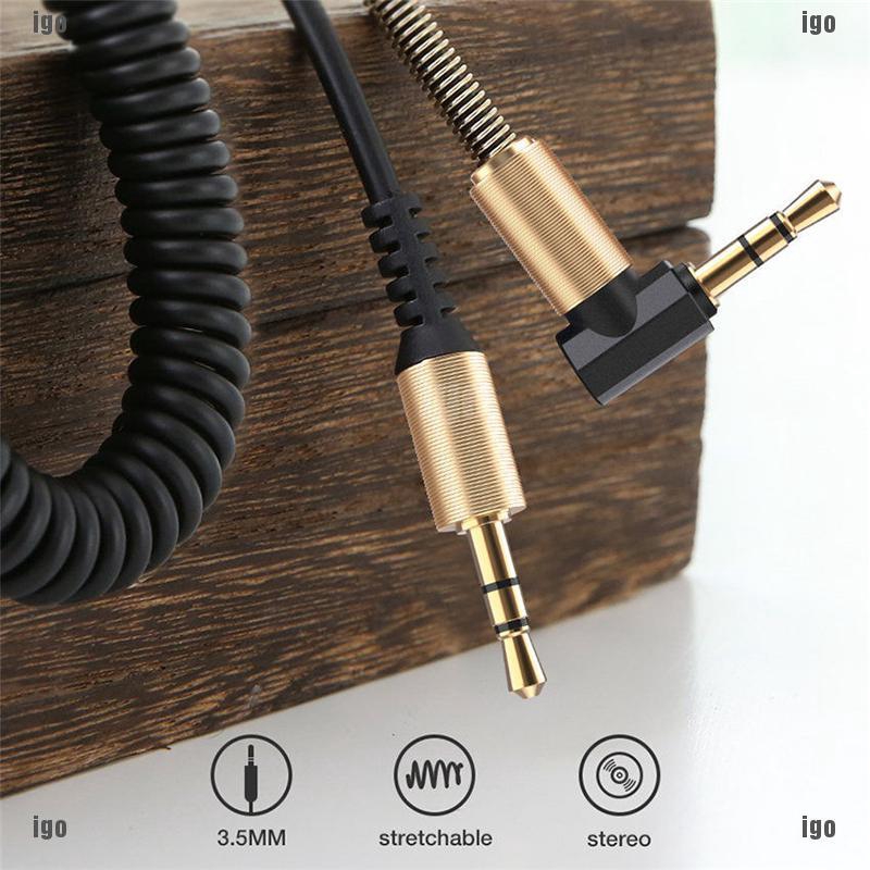 【COD】3.5mm Male to Male Aux Cable Cord L-Shaped Right Angle Car Audio ...