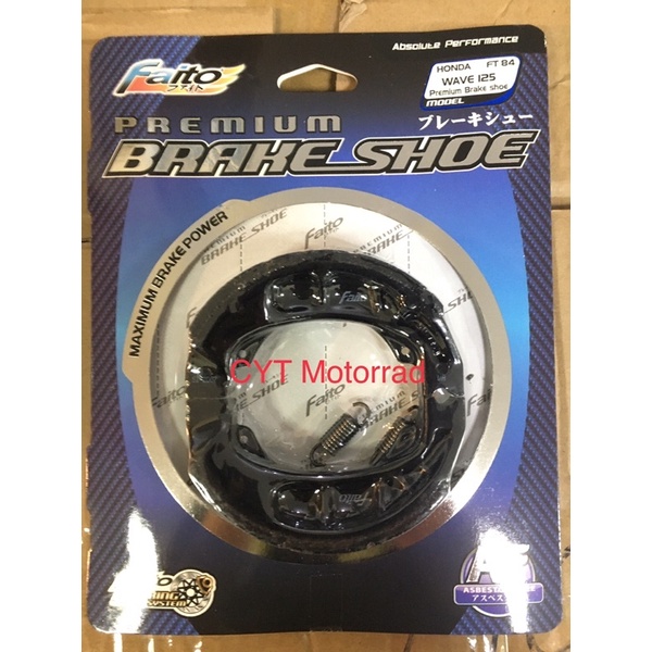FAITO Brake Shoe Wave / XRM / RS125 / Smash / Raider J 110 / C100N ...