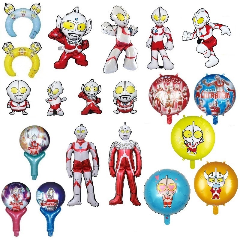 3D Cartoon Ultraman Kids Toy Foil Balloon Seven Ultraman Theme Birthday ...