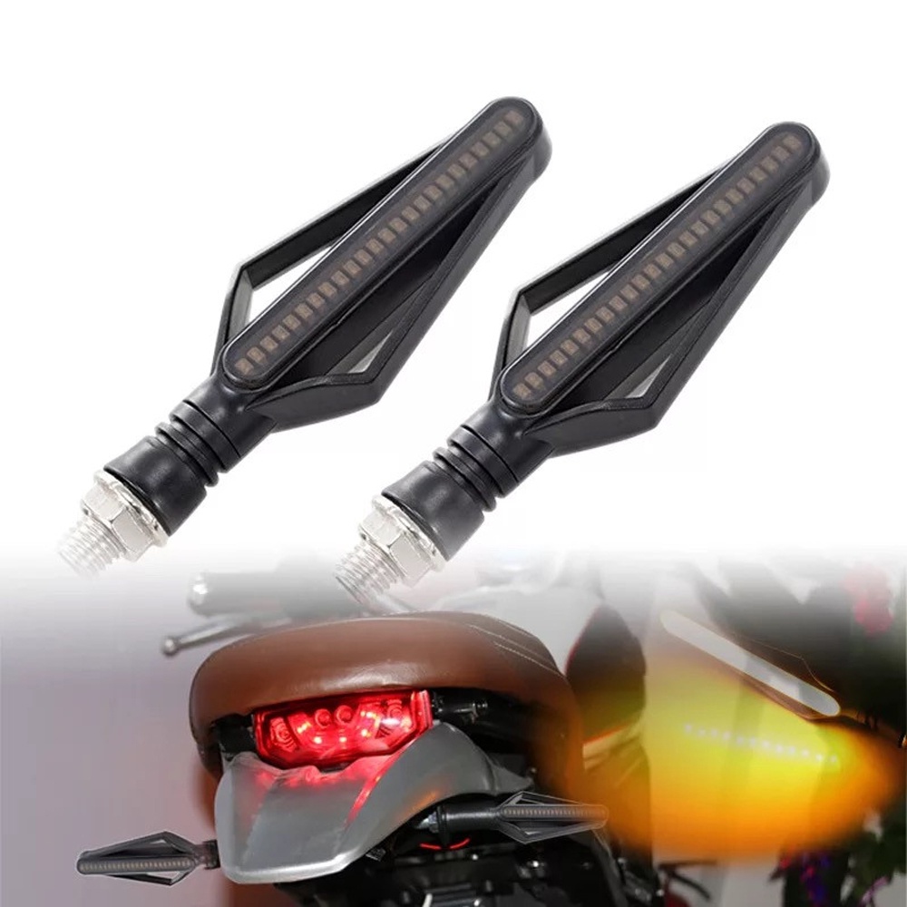 PF-2Pcs 24LED Motorcycle Turn Signal Lights Motorbike Indicator ...