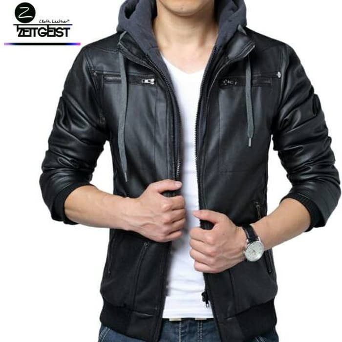 Hoodie Jacket Men Synthetic Leather Original Zeitgeist | Shopee Philippines