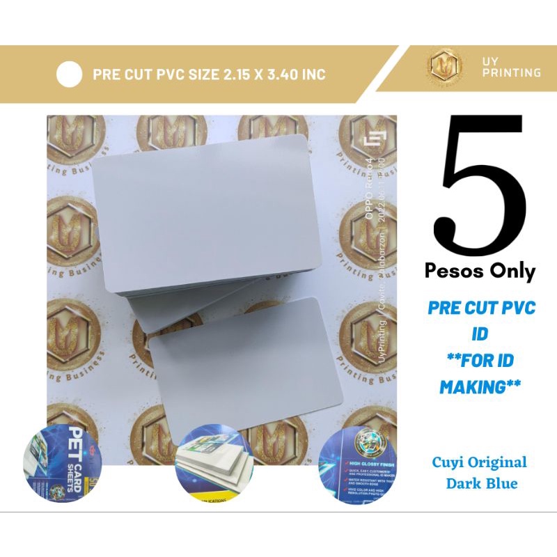Cuyi Pvc Pre - Cut ID Size for Calling Cards ,Photo Card | Shopee ...