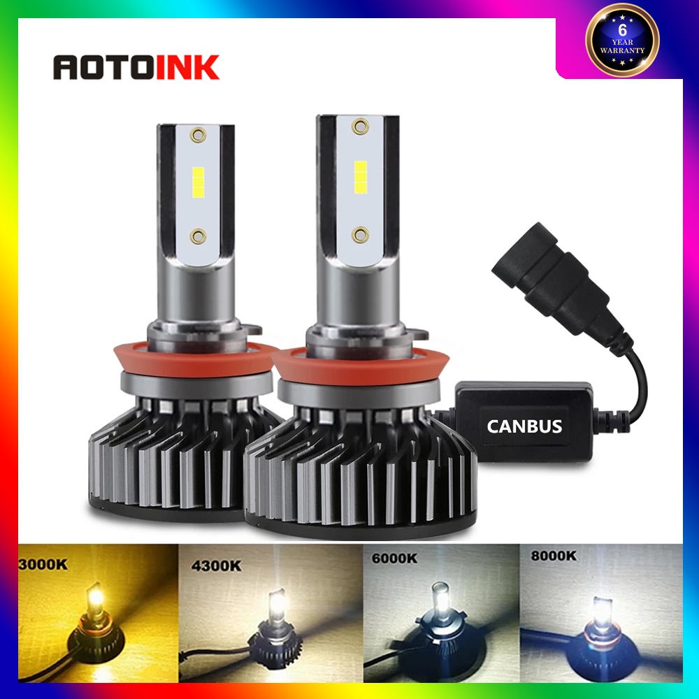 AOTOINK 2pcs 12000LM H4 LED Car Headlight Bulb H7 H11 H1 880 HB4 HB3 ...