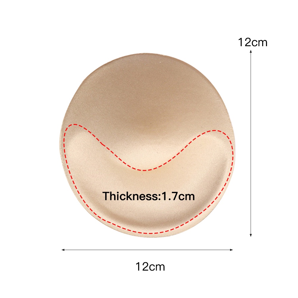 ECMLN 1Pair Bra Cup Pads Triangle Round Chest Breast Bikini Underwear ...