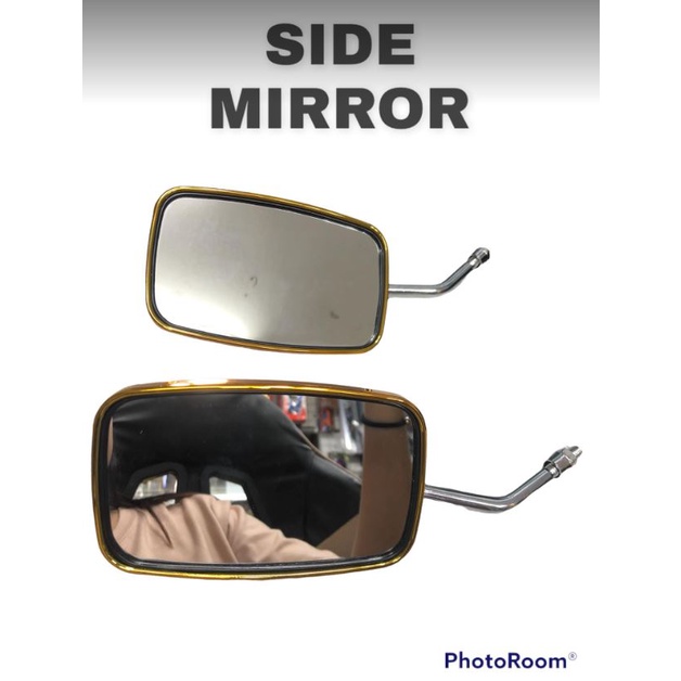 SIDE MIRROR SQUARE TYPE UNIVERSAL CHROME GOLD | Shopee Philippines