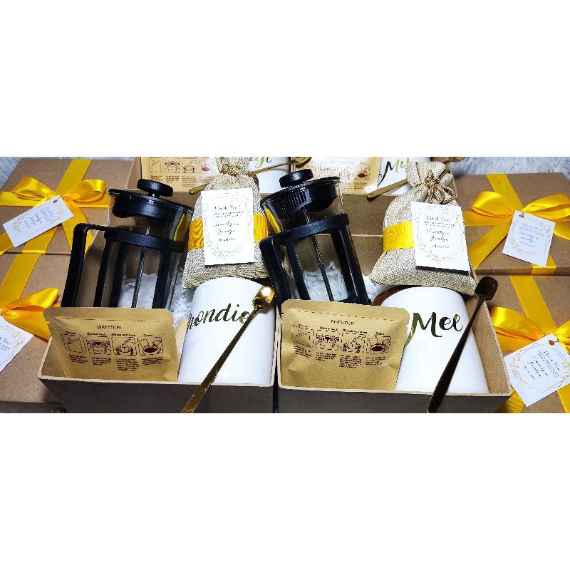 Personalized Gift Set Coffee Press,Batangas Coffee Grind Jute Bag ...