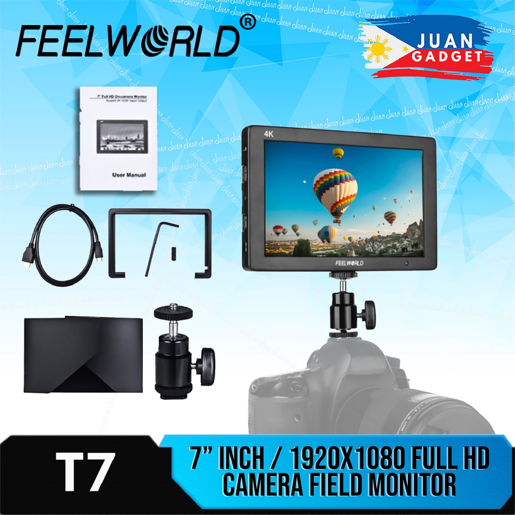 Feelworld T7 7 Inch Ips 4k Hdmi Camera Field Monitor Video Assist Full
