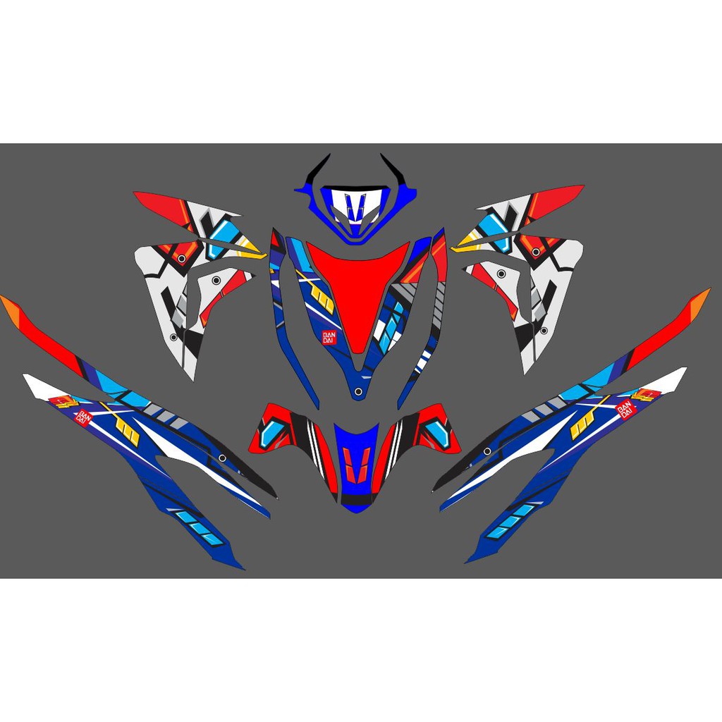 GUNDAM EDITION (HONDA CLICK GAME CHANGER FULL DECALS PRINTED LAMINATED ...