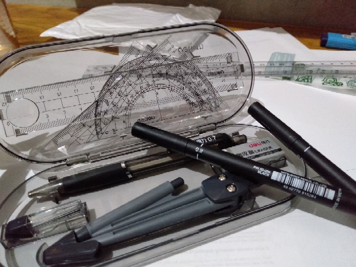 8PCS/Set Drawing Compass Ruler Kit Students School Examination Math ...