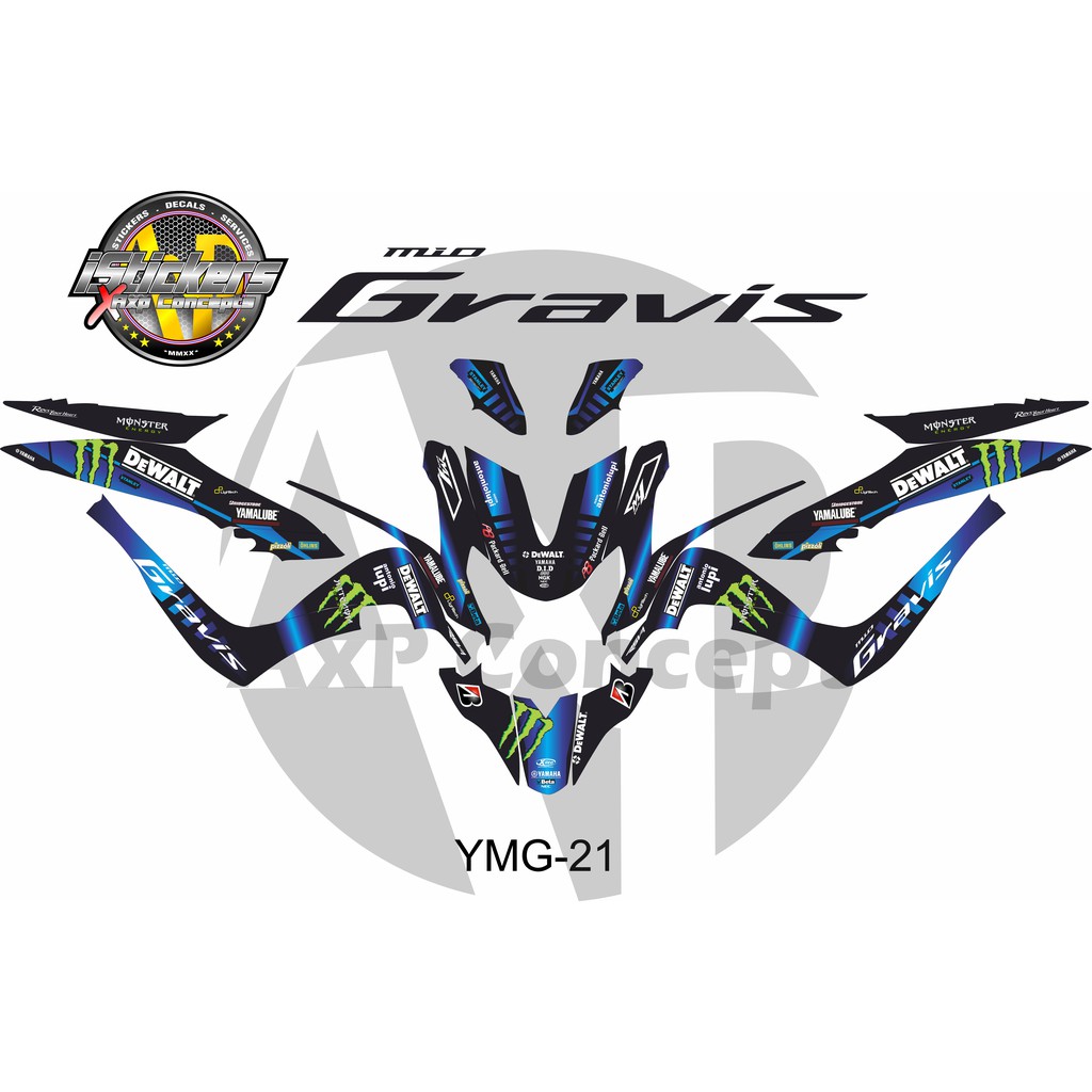 Yamaha Mio Gravis Decal Kit YMG-21 | Shopee Philippines