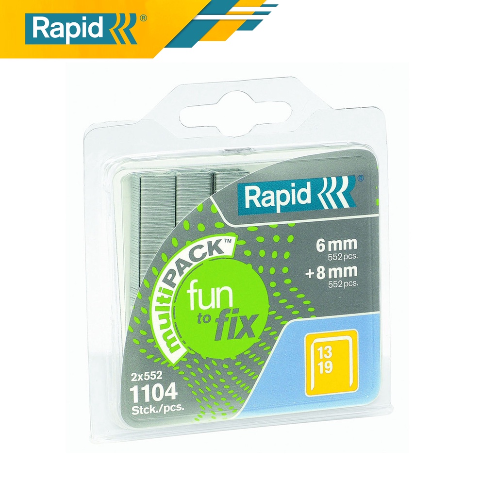 Rapid 13 Series Fine Wire Staples n Blister Pack, 6mm & 8mm | Shopee ...