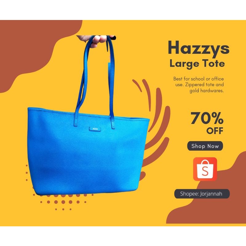 Hazzys Large Tote Bag | Shopee Philippines