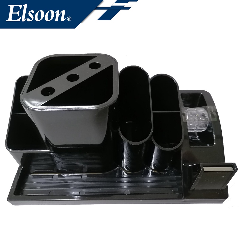 Elsoon Desk Organizer With Tape Dispenser | Shopee Philippines