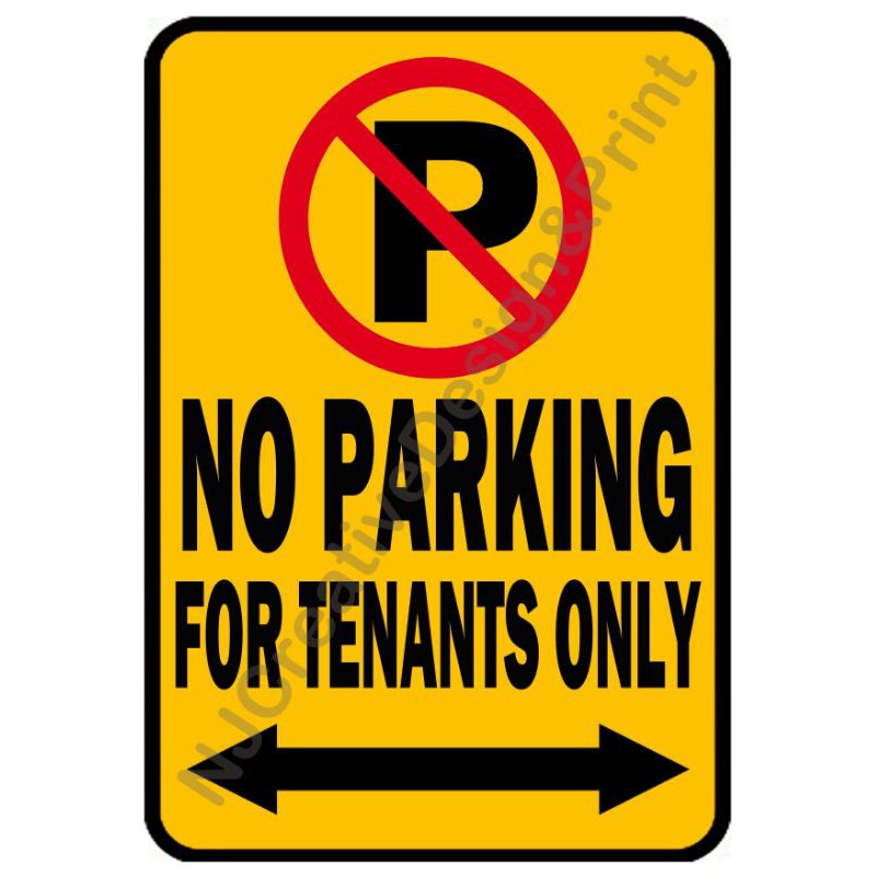 No Parking For Tenants Only Signage | Shopee Philippines