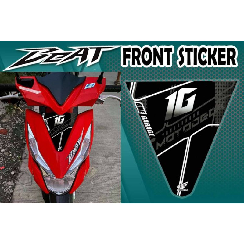 Honda Beat Front Cover Stickers/ Honda beat sticker | Shopee Philippines