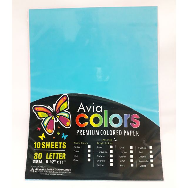 Avia Construction Paper, Colored paper, premium paper Repack 10 sheets ...