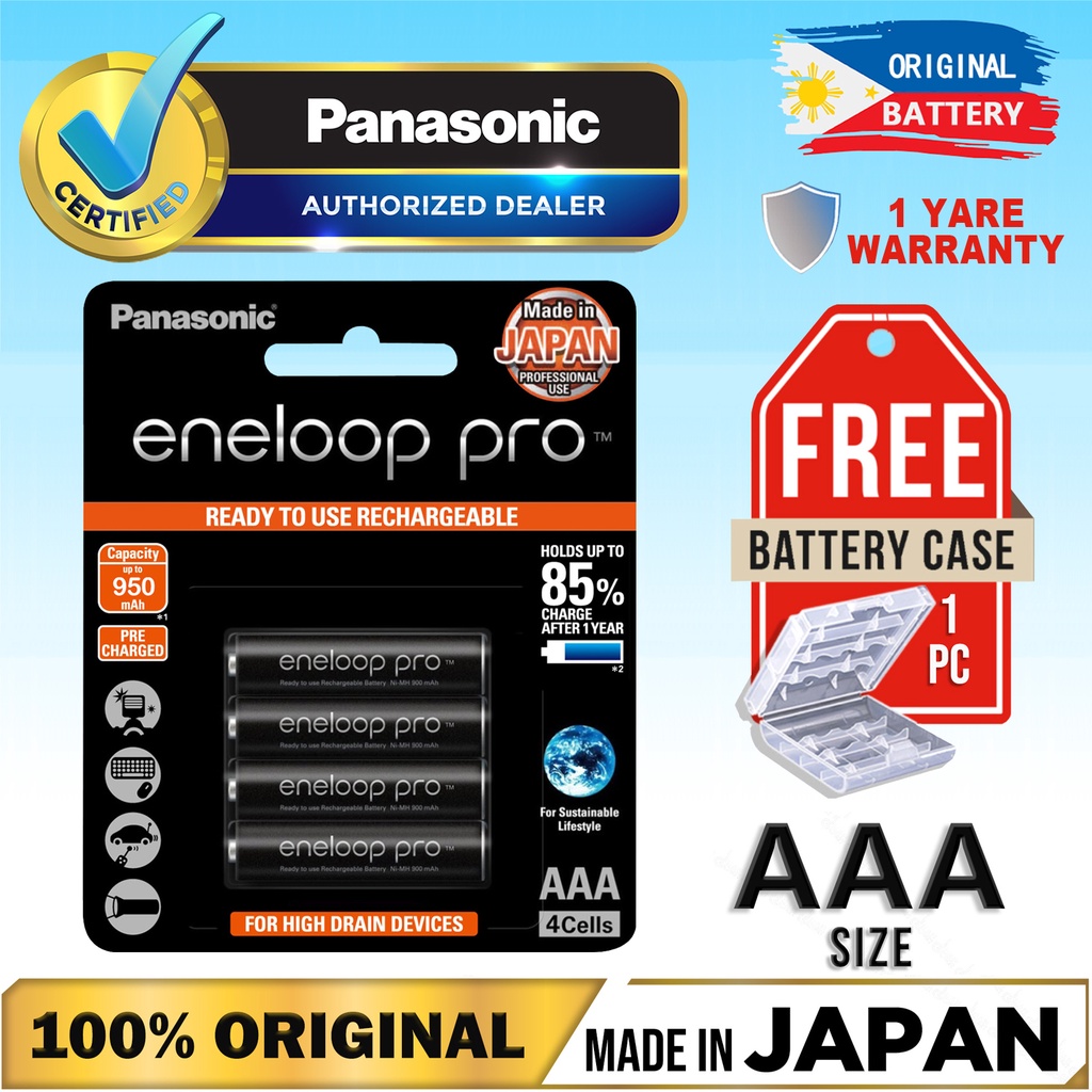 Panasonic Eneloop Pro Original Rechargeable Battery 1 2v Aaa Ni Mh Bk