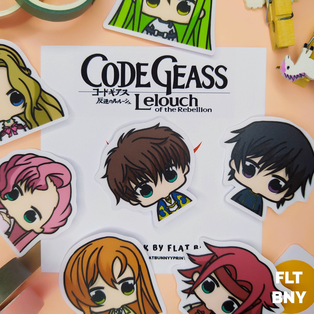 Anime Sticker | Code Geass 7 pcs Waterproof | Anime Vinyl Matte ...