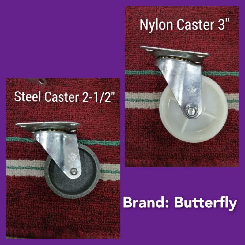 Butterfly Steel / Nylon Caster Wheel (swivel type) | Shopee Philippines
