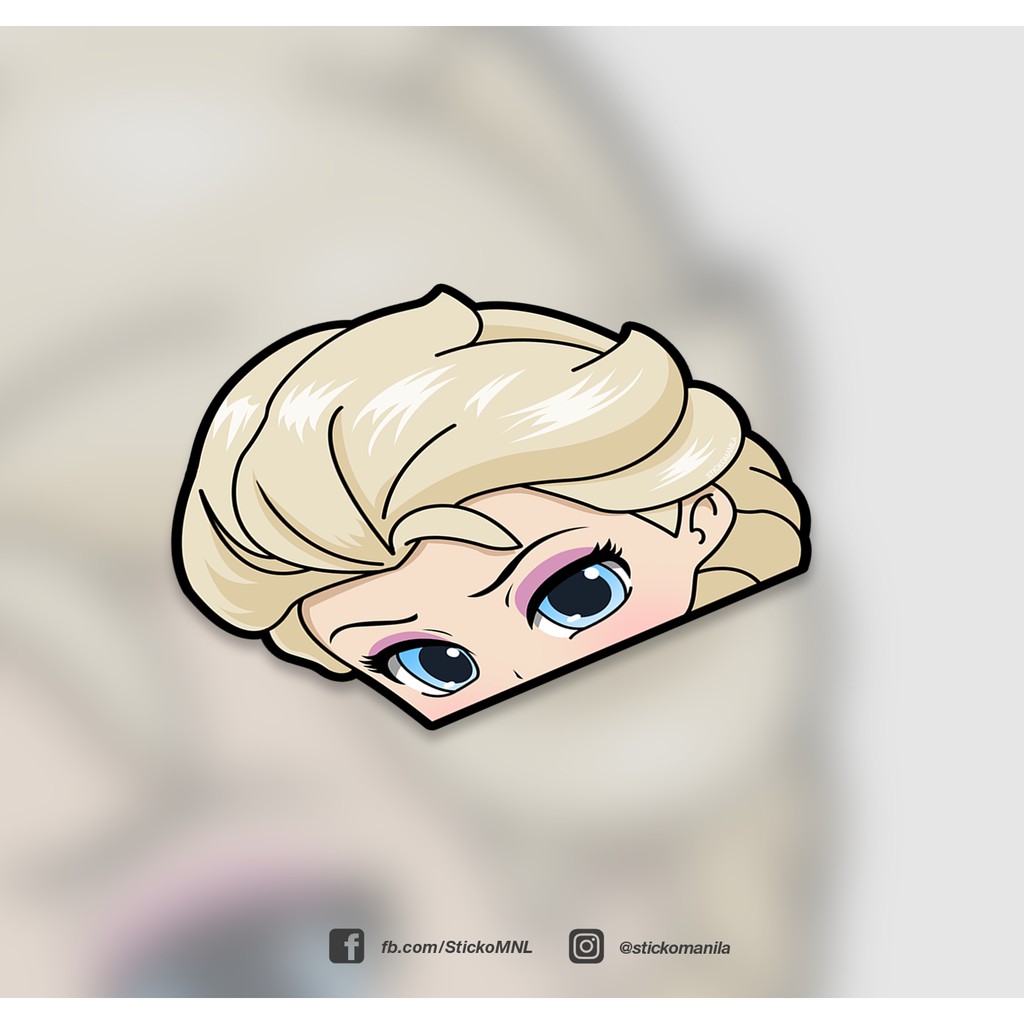 Sticko Manila : Frozen - Elsa (Peeker) | Shopee Philippines