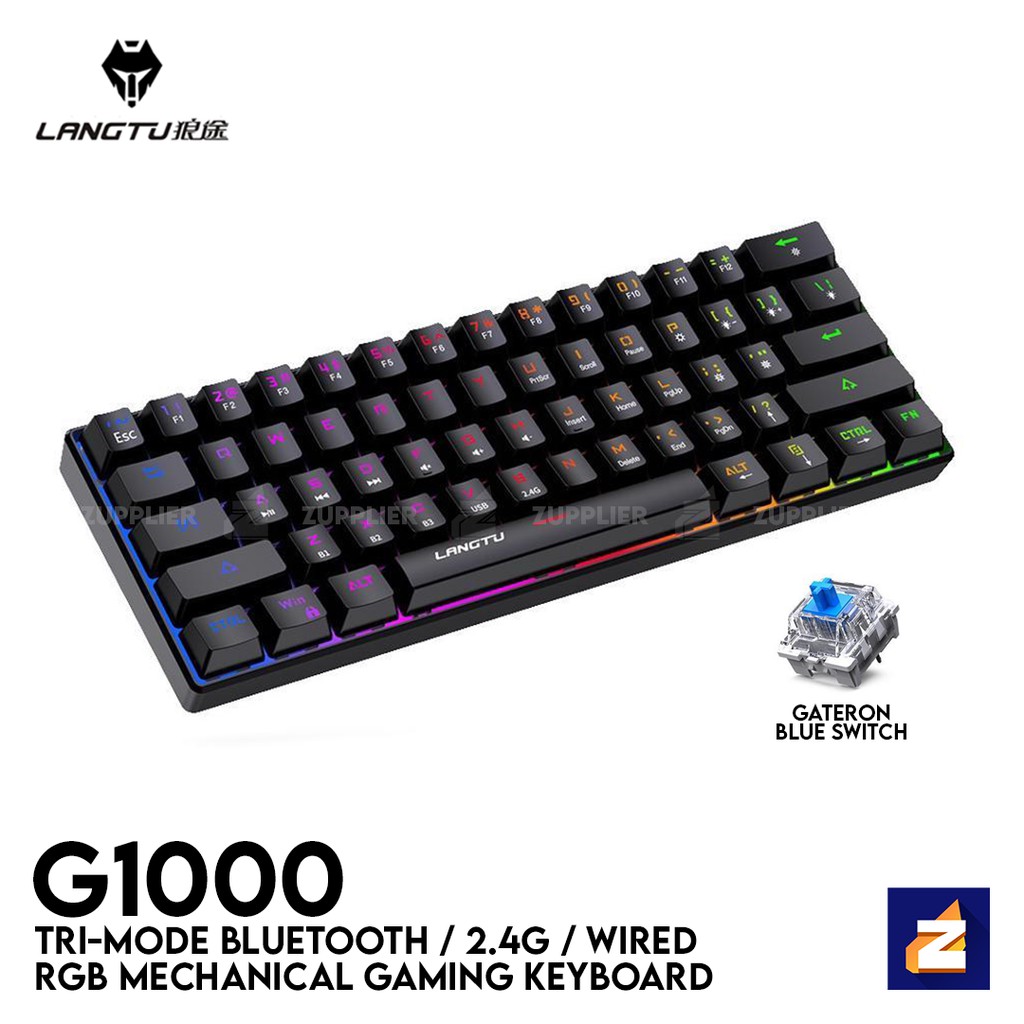 Original LANGTU G1000 Mechanical Gaming Keyboard Clicky Blue Switch ...