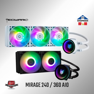 Tecware Mirage 240 / 360 Black White AIO ARGB Liquid Cooler | Shopee ...