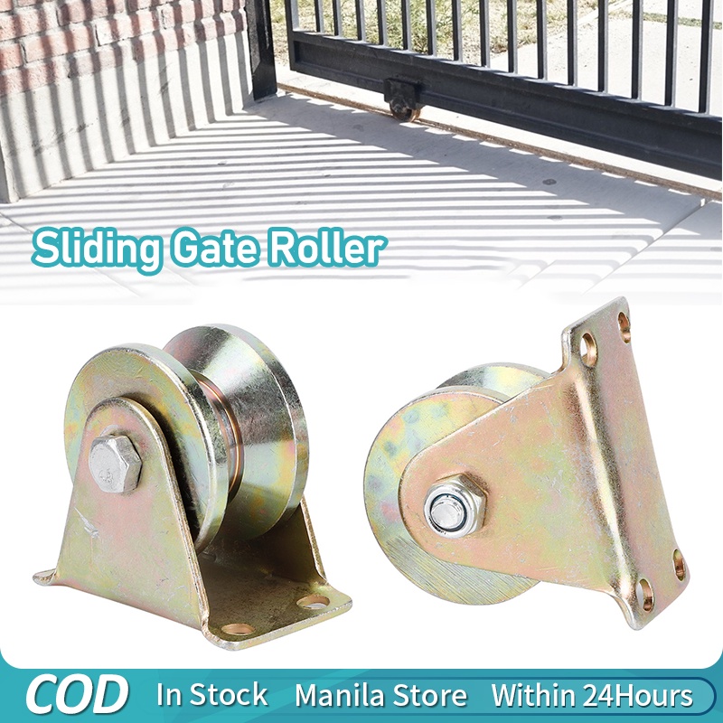 2 Inch V-Groove Wheel Sliding Gate Track Rolle Heavy Duty Rigid Caster ...