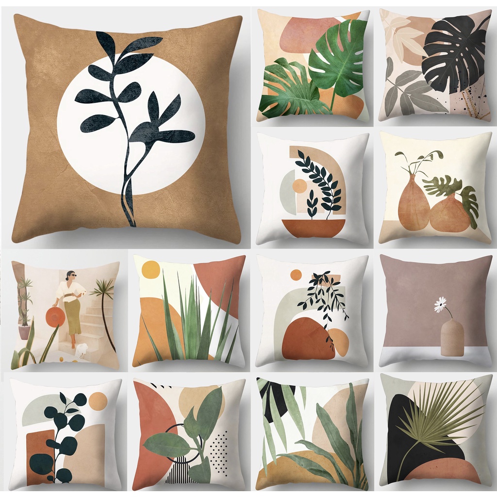 Abstract and Boho Design Home Cushion Cover Soft Square Throw Pillow ...