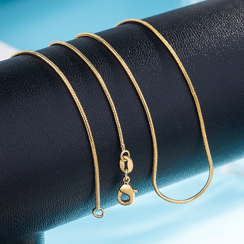 In Stock 40cm/45cm/50cm/55cm/60cm Electroplated 18K Gold Necklace ...