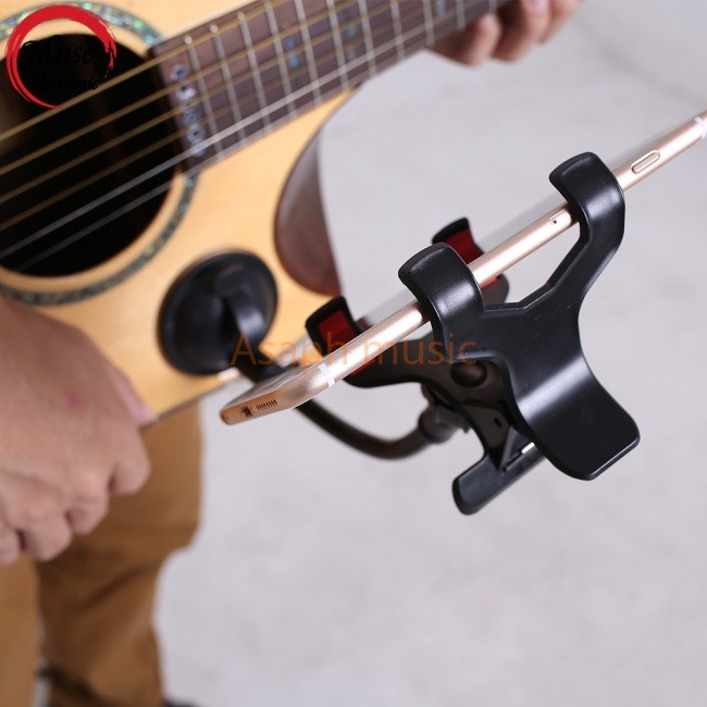 Guitar Smartphone Holder Mount Clip Suction Cup Adjustable Phone Stand ...