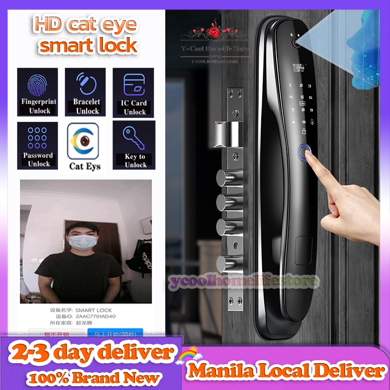 Smart Door Lock Password/Fingerprint/Card/Key/Wifi Remote Unlock Face ...