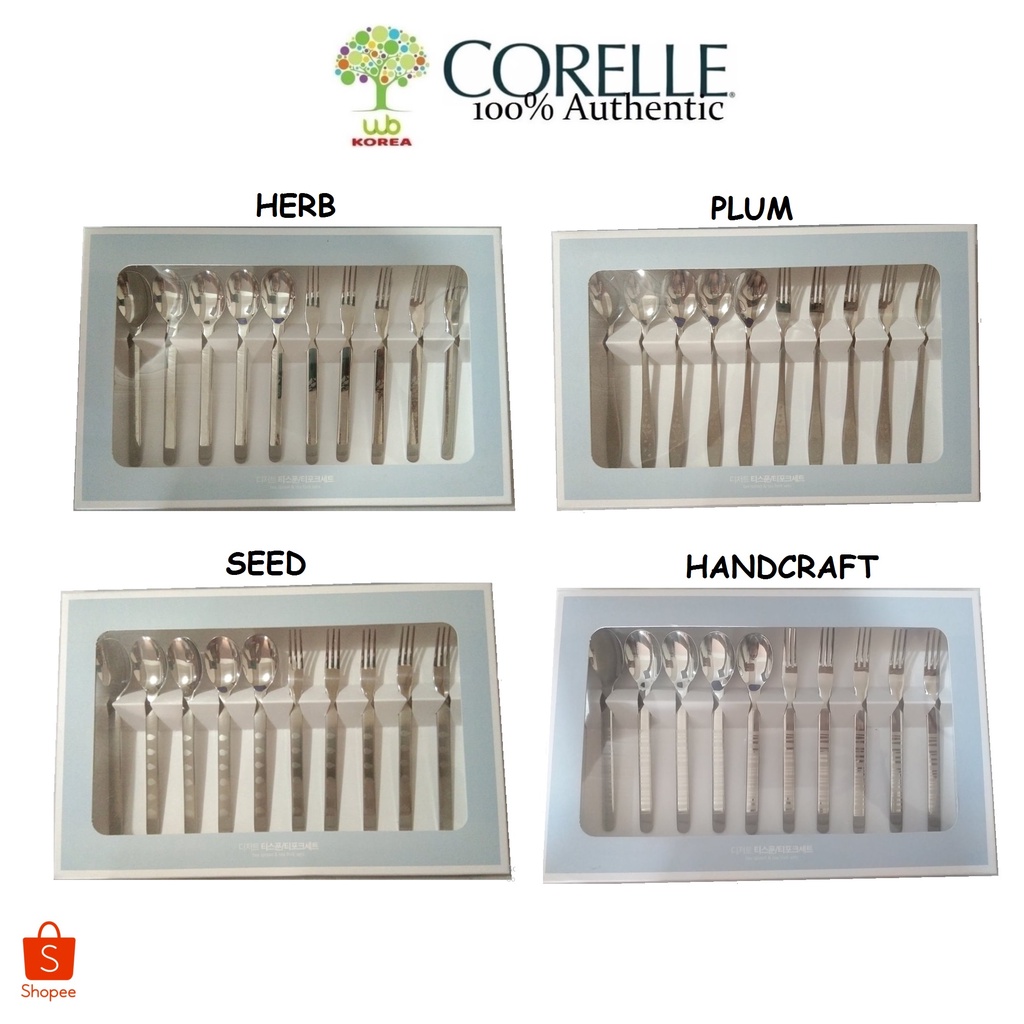 CORELLE Coordinates Tea Spoon & Tea Fork 10 Piece Set | Shopee Philippines